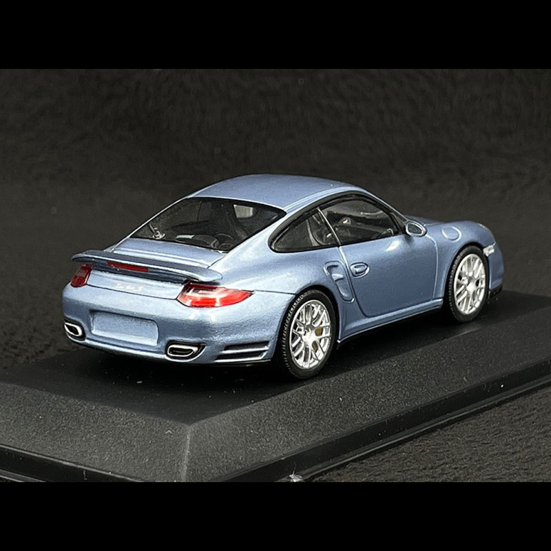 Porsche 911 Turbo S type 997 Mk II 2011 Ice blue metallic 1/43 ...