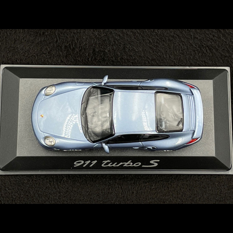 Porsche 911 Turbo S type 997 Mk II 2011 Ice blue metallic 1/43 ...