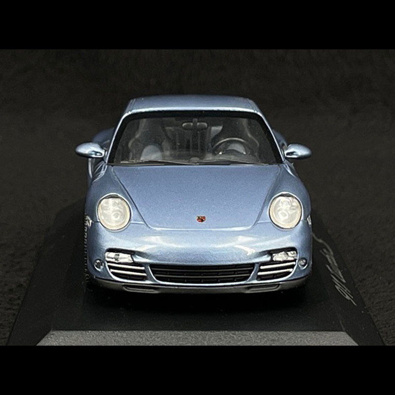 Porsche 911 Turbo S type 997 Mk II 2011 Ice blue metallic 1/43 ...