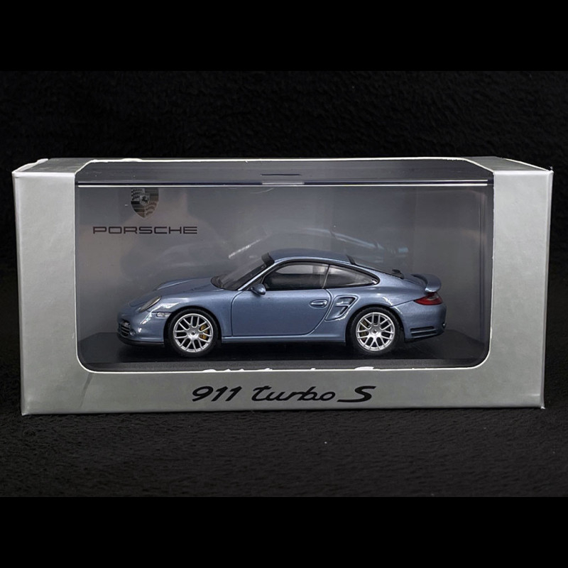Porsche 911 Turbo S type 997 Mk II 2011 Ice blue metallic 1/43 ...