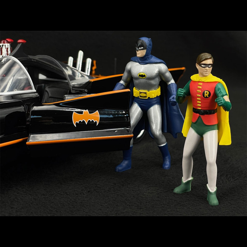 Batmobile Batman Movie Batman 1966 with light and Figure Black 1/18 ...