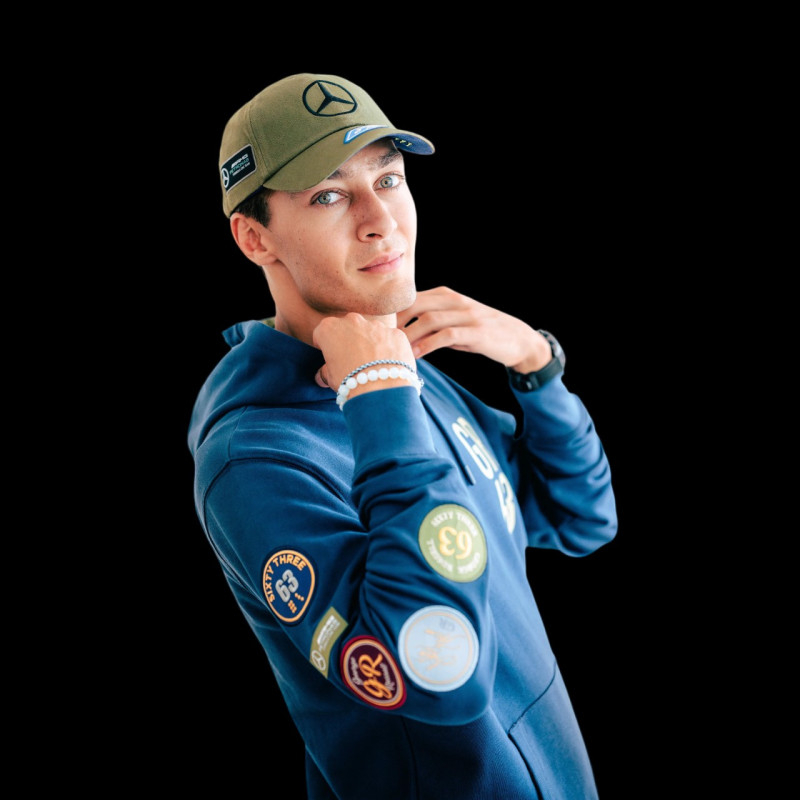 Mercedes AMG Sweatshirt F1 Team George Russell Vintage Marineblau ...