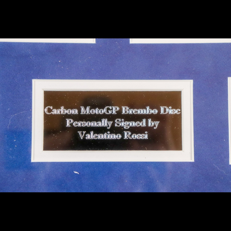 VERY RARE - Brembo Valentino Rossi brake disc with hand-signed frame ...