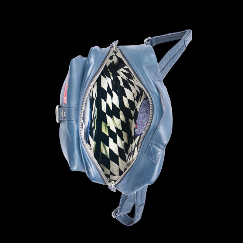 Leather Backpack Steve McQueen 24H Du Mans Aurac Royal Blue