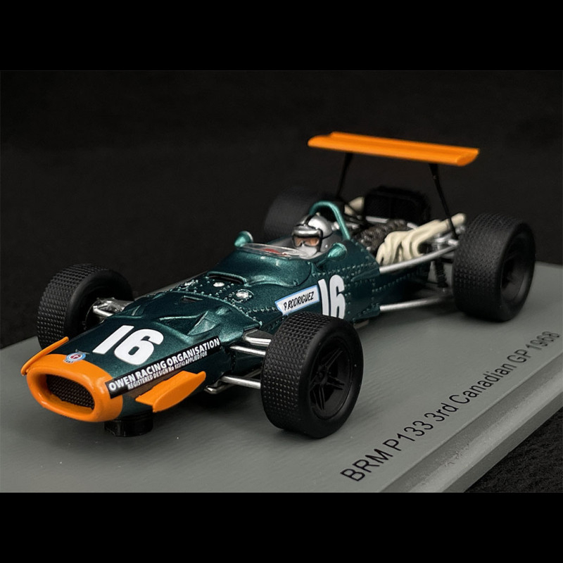Pedro Rodriguez BRM P133 n° 16 3rd 1968 Canada F1 Grand Prix 1/43 Spark ...