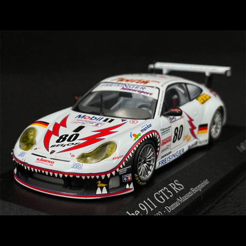 Porsche 911 GT3 RS Type 996 n° 80 24h Le Mans 2002 1/43 Minichamps 400026980