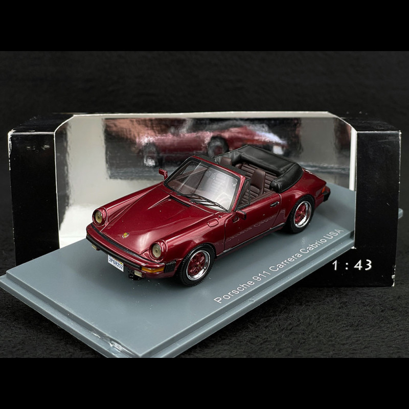 Porsche 911 Carrera Cabriolet USA 1985 Rubinrot metallic 1/43 Neo 43252