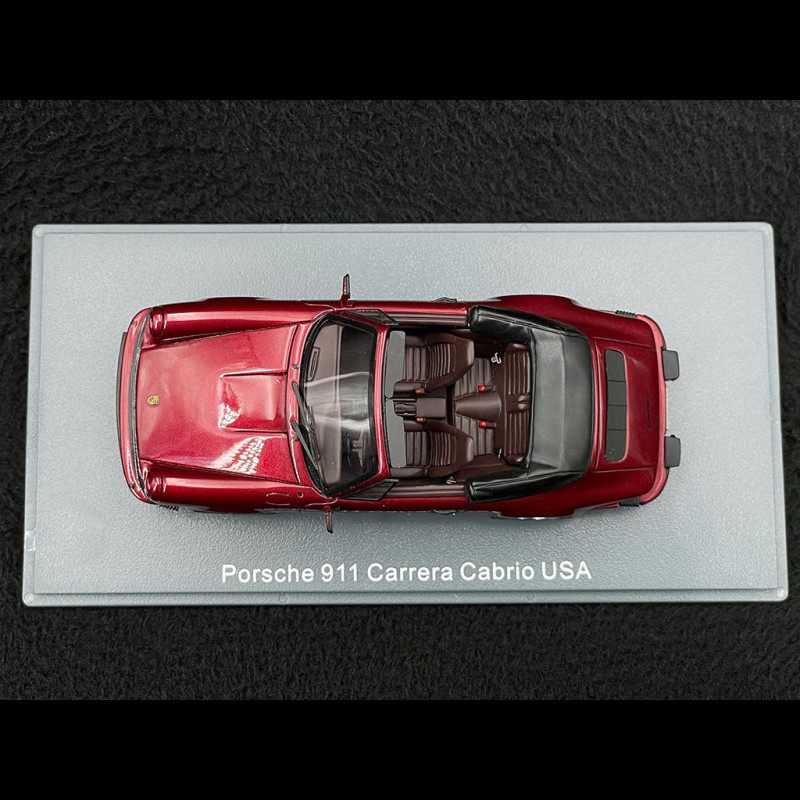 Porsche 911 Carrera Cabriolet USA 1985 Rubinrot metallic 1/43 Neo 43252