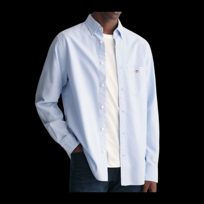 Chemise Gant Oxford en Coton Bleu Clair 3000200-455