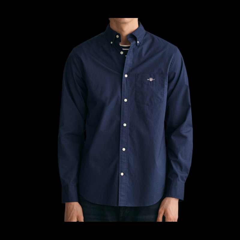 Chemise Gant Popeline Bleu Marine 3000100-410