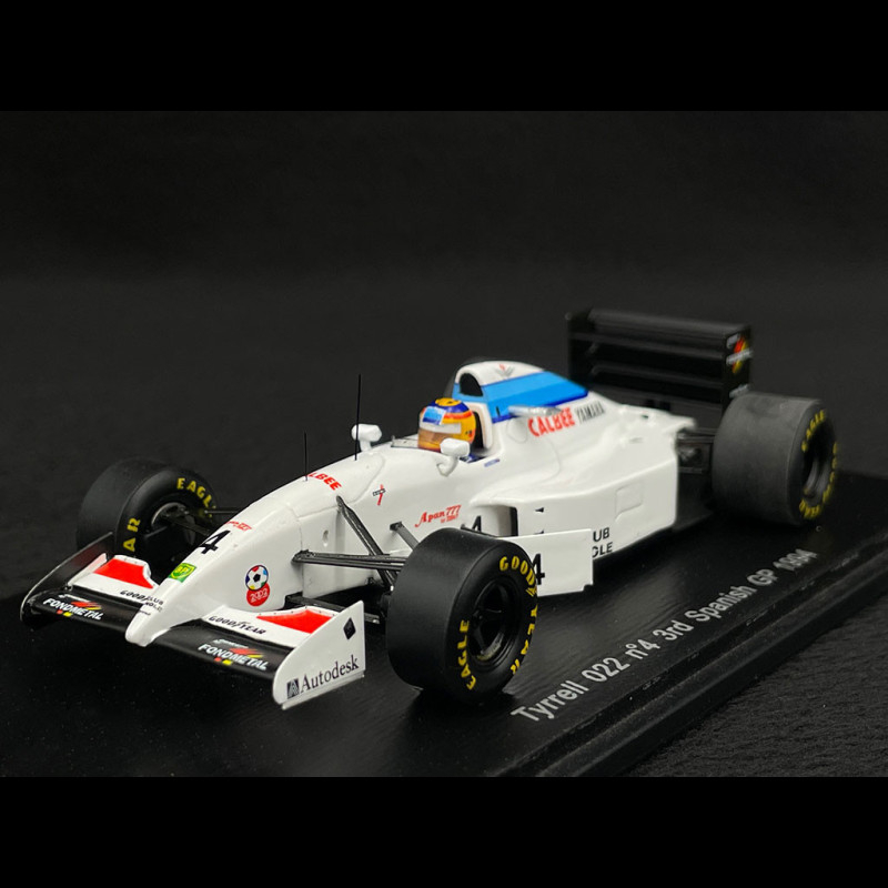 Mark Blundell Tyrrell 022 Yamaha n° 4 3rd 1994 Spanish F1 Grand Prix 1/ ...