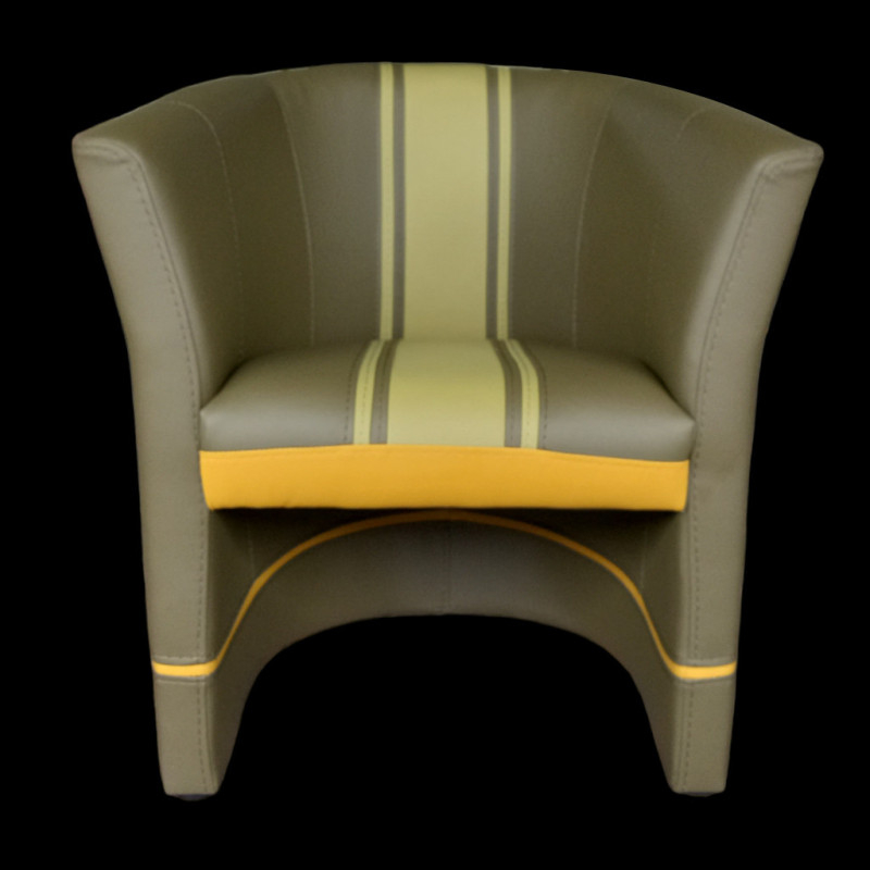 Tub chair Aviator B17 Memphis Belle Khaki / Grey