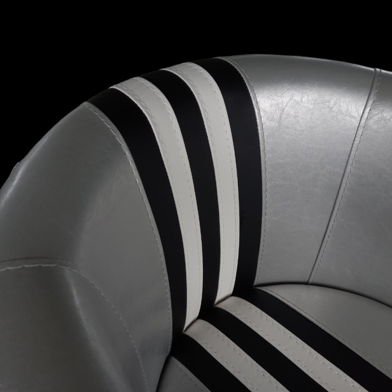 Tub chair Aviator P51 Mustang Silver / Black / White