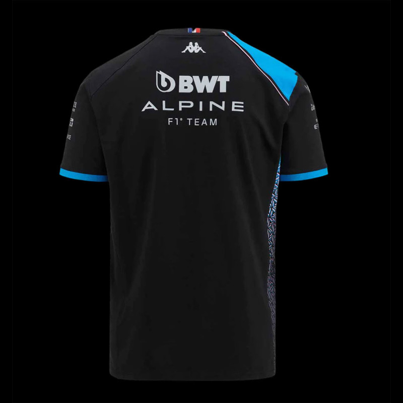 T-shirt Alpine F1 Team Ocon Gasly Kappa Noir / Bleu Coton 321F34W-A12 ...