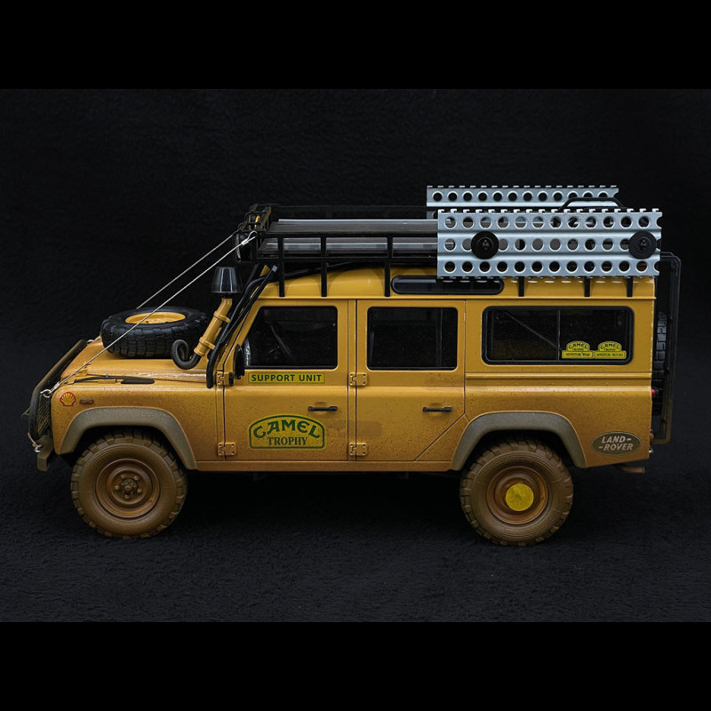 Land Rover Defender 110 Camel Trophy 1993 Dirty version Yellow 1/18 ...