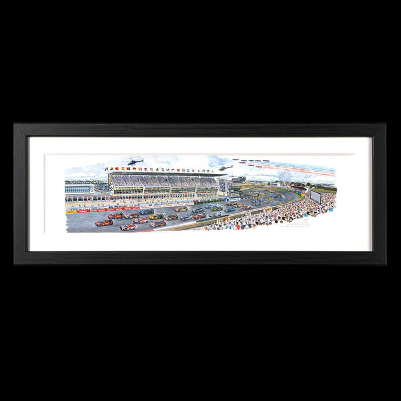 Start 24h Le Mans 2023 20 x 50 cm Black wood frame Limited edition Uli Ehret - 1124