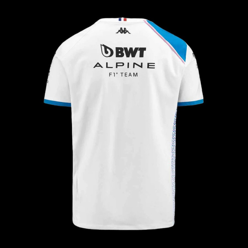 T-shirt Alpine F1 Team Ocon Gasly Kappa Blanc / Bleu Coton 321F34W-A0A ...