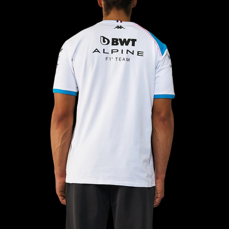 T-shirt Alpine F1 Team Ocon Gasly Kappa Blanc / Bleu Coton 321F34W-A0A ...
