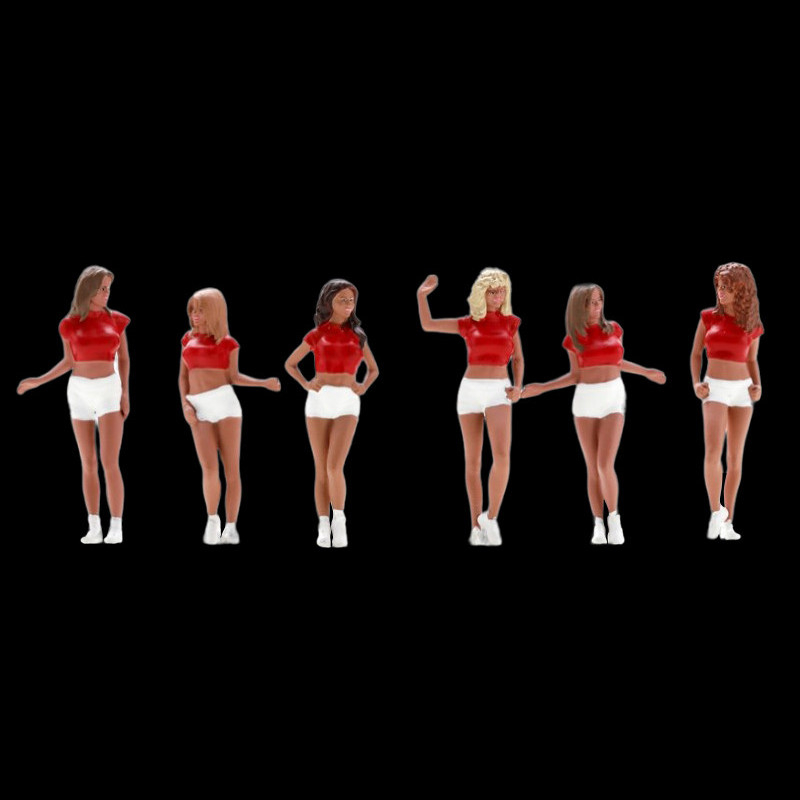 Set figurines diorama Grid girls 2000s Hawaiian Tropic 1/43 Spark 43AC024