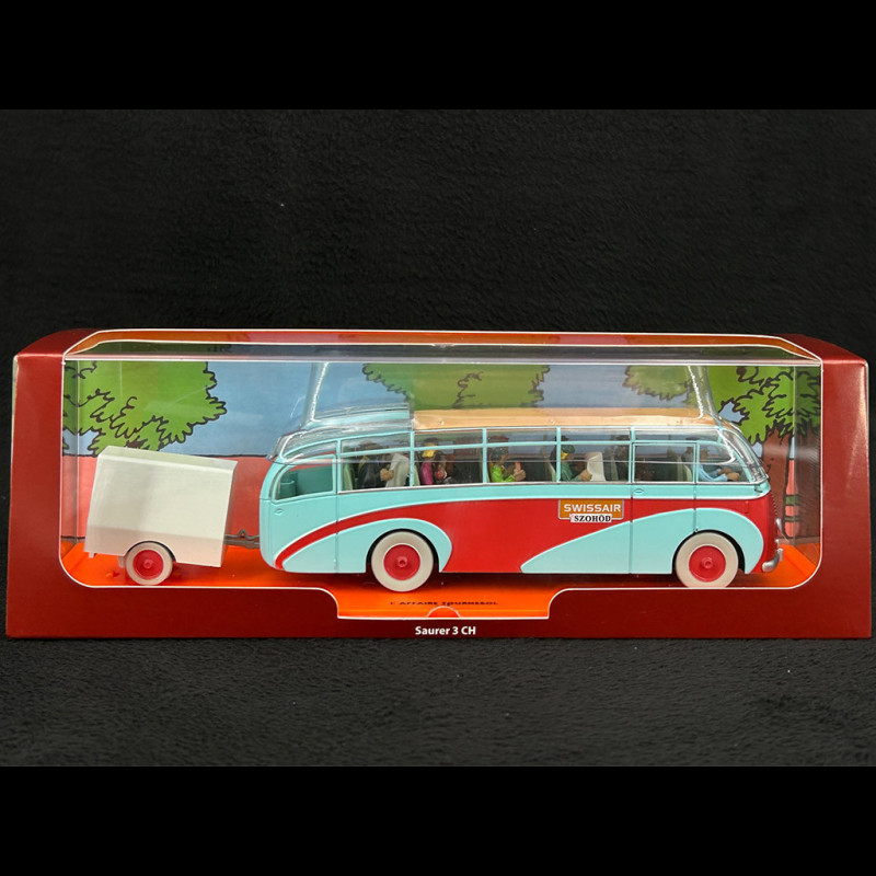 Tintin The Swissair Bus - The Calculus Affair - Blue / Red 1/43 29581