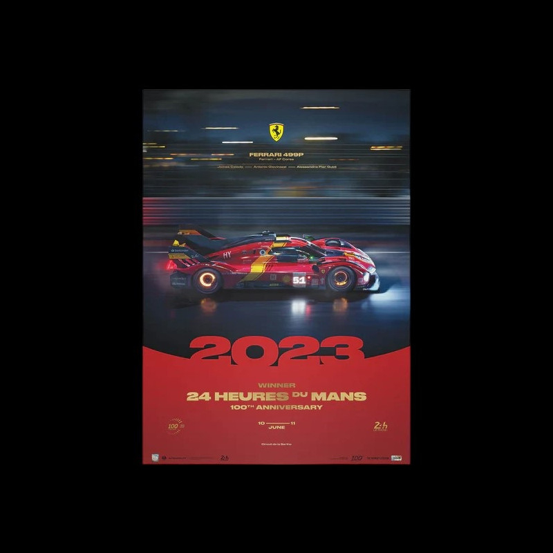 Ferrari Poster 499P n°51 Winner 24h Le Mans 2023 - 100th Anniversary ...