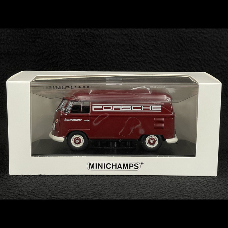 VW Transporter T1 van Porsche racing service 1963 red 1/43 Minichamps ...