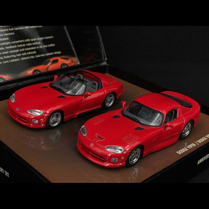 Coffret Dodge Viper & Dodge Viper GTS 1993 Rouge 1/43 Minichamps 436144000
