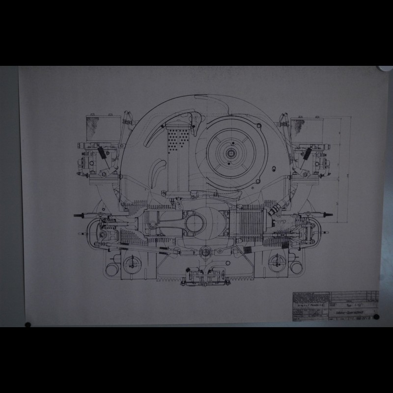 Blueprint Reproduction Porsche 356 1953 616/7 Engine