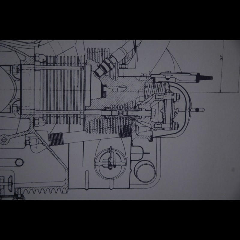Blueprint Reproduction Porsche 356 1953 616/7 Engine
