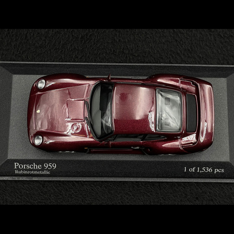 Porsche 959 1987 Rouge Métallique 1/43 Minichamps 400062525