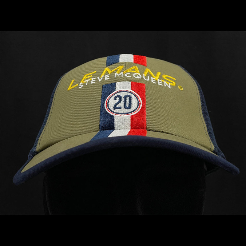 Steve McQueen Hat Le Mans - Kaki Green / Dark Blue SQ241KS624-324