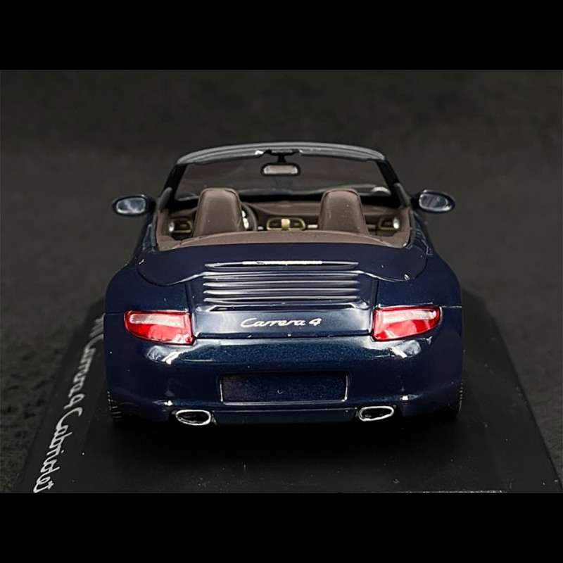 Porsche 911 Carrera 4 Cabriolet Type 997 2005 Dark Blue 1/43 Minichamps ...