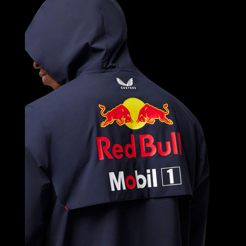 Red Bull Jacket F1 Team Verstappen Pérez Rain Jacket Night Blue TU2643 ...
