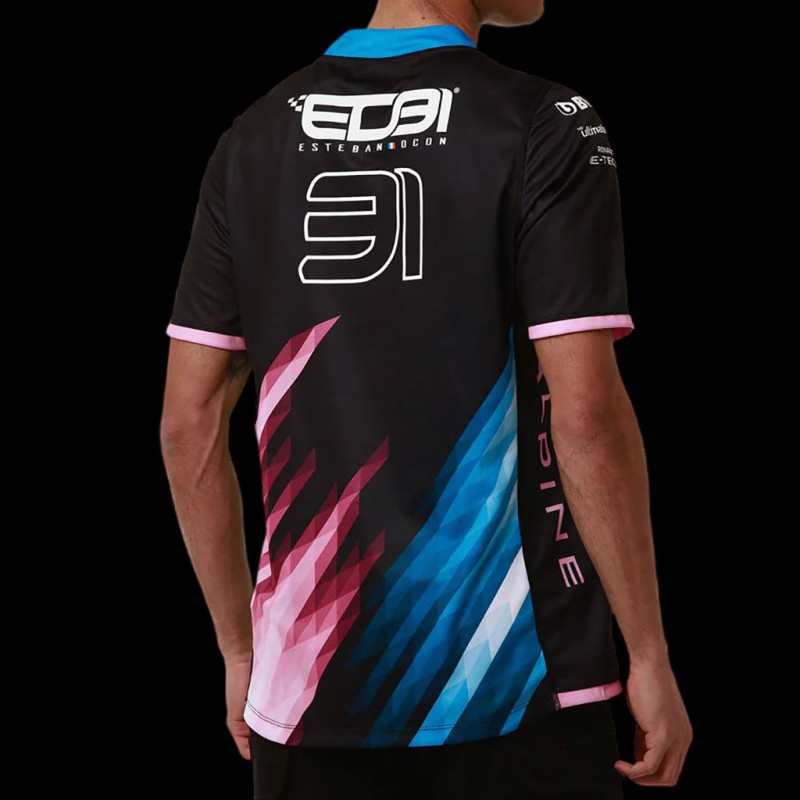 Alpine T-shirt F1 Team Esteban Ocon n° 31 Kappa Graphic Black / Blue ...