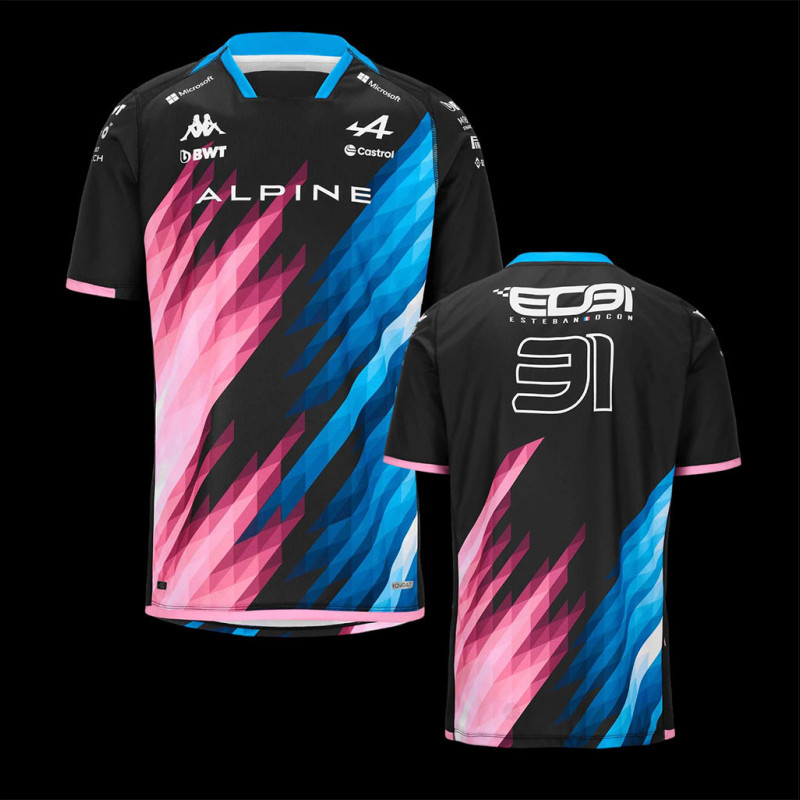 Alpine T-shirt F1 Team Esteban Ocon n° 31 Kappa Graphic Black / Blue ...