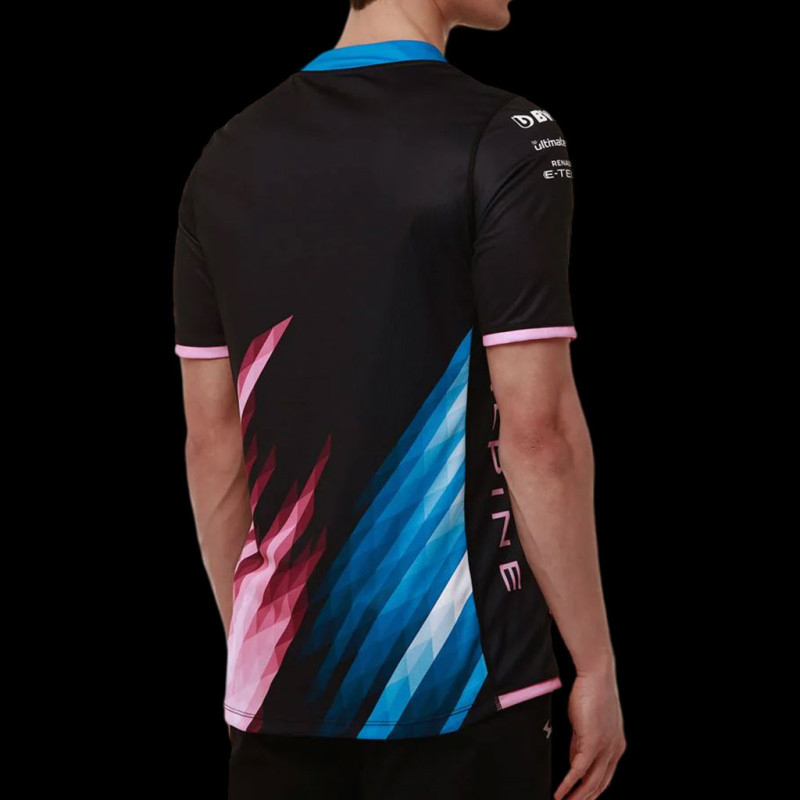 Alpine T-shirt F1 Team Ocon Gasly Kappa Graphic Black / Blue / Pink ...