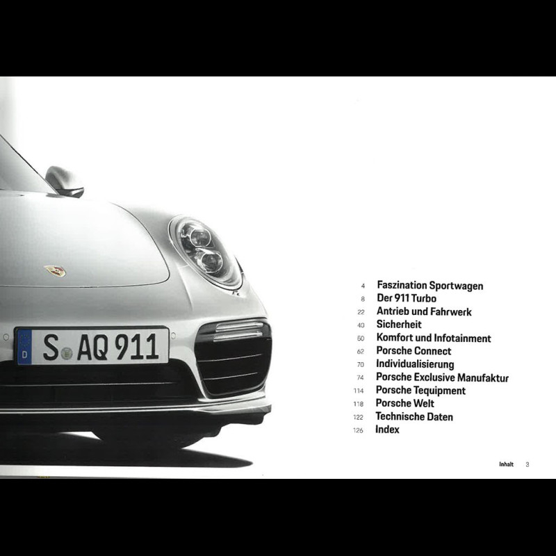 Porsche Brochure Der 911 Turbo Karft der Präsenz 12/2017 in german ...