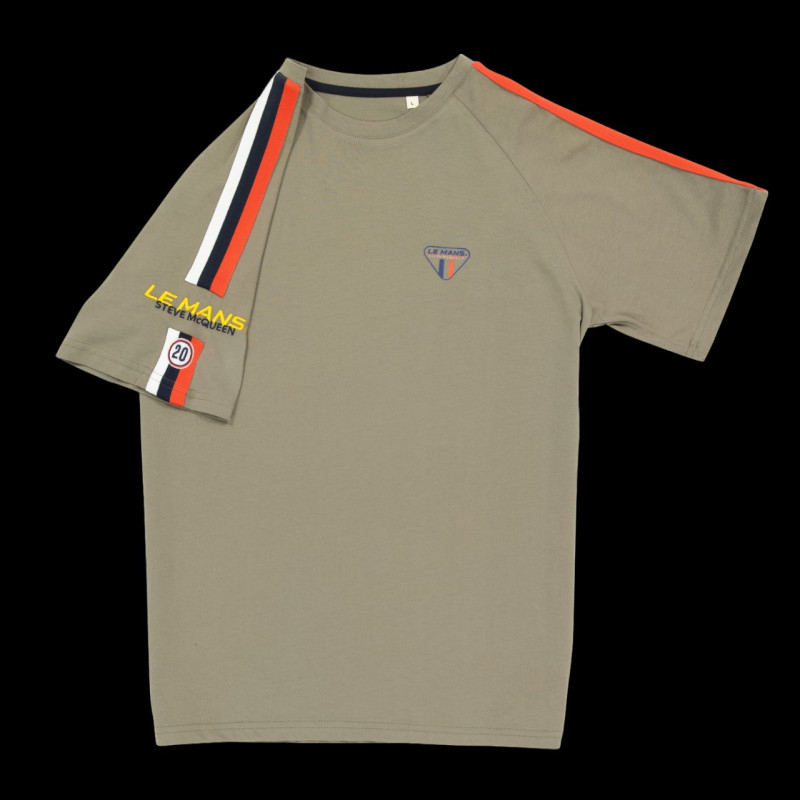 Steve McQueen T-Shirt Le Mans Khaki Green SQ241TSM01-324 - men