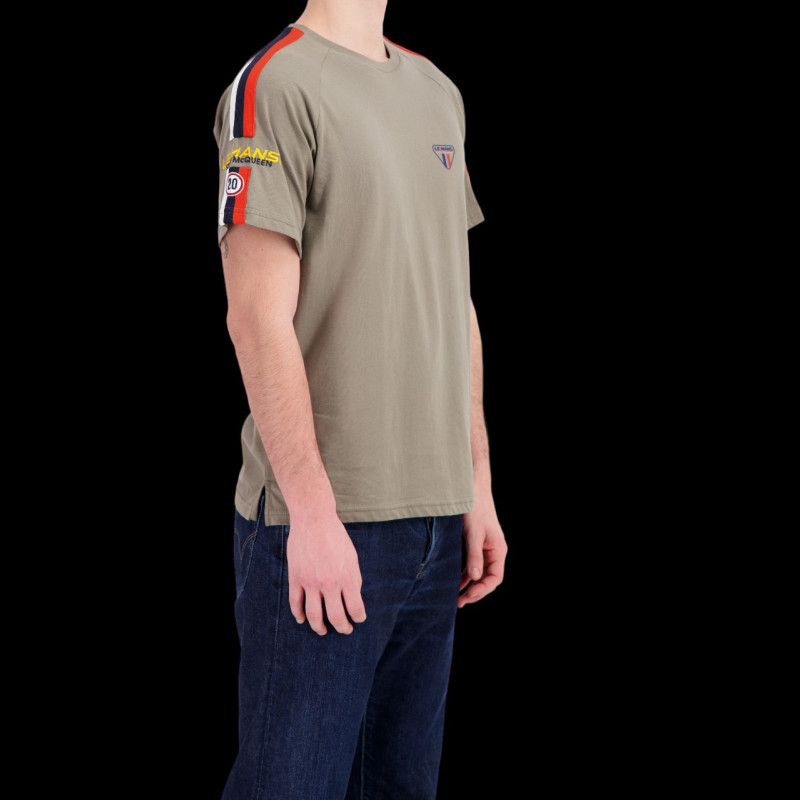 Steve McQueen T-Shirt Le Mans Khaki Green SQ241TSM01-324 - men