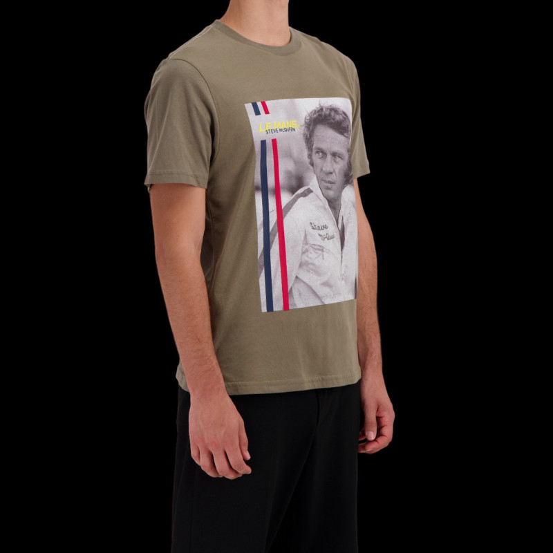 Steve McQueen T-Shirt Le Mans Khaki Green SQ232TSM12-324 - men