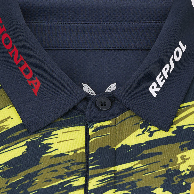 Honda Repsol HRC Moto GP Polo shirt Joan Mir Black Iris Blue / Safety ...