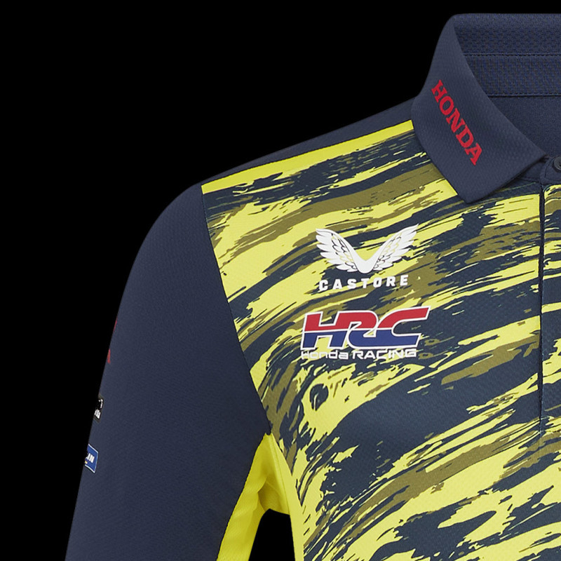 Honda Repsol HRC Moto GP Polo shirt Joan Mir Black Iris Blue / Safety ...