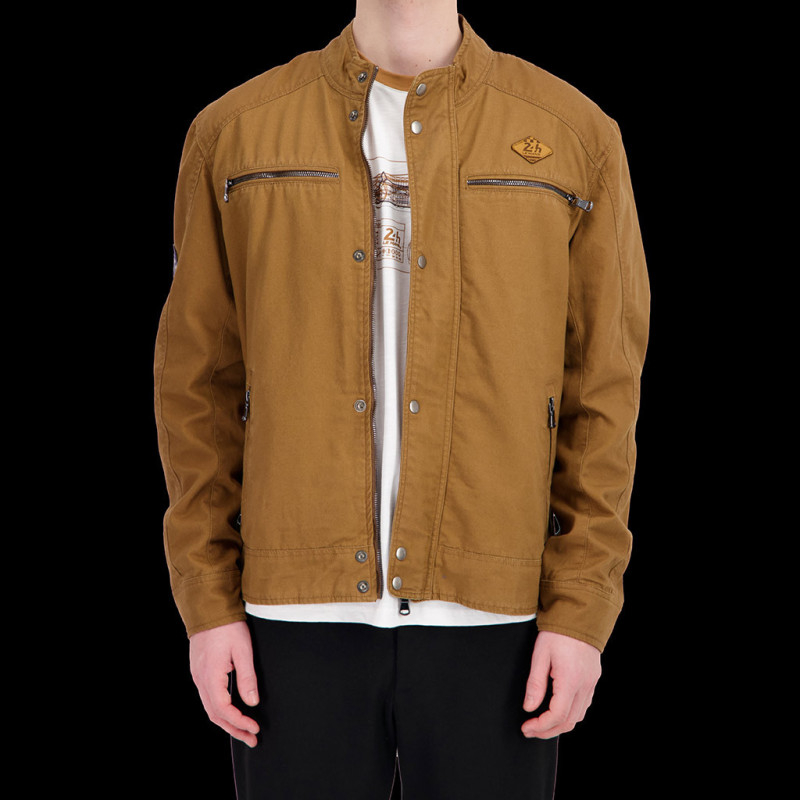 24h Le Mans Jacke Heritage Motor Canvas Beige Camel LM241KS501-580 - Herren