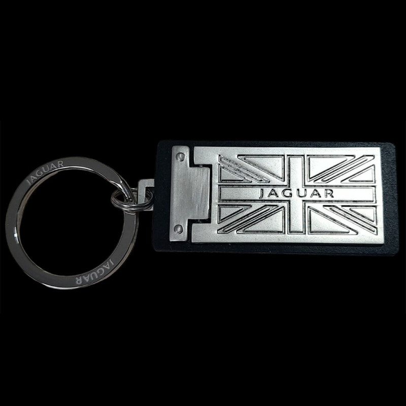 Porte-clés Jaguar Union Jack Métal brossé JHR1648