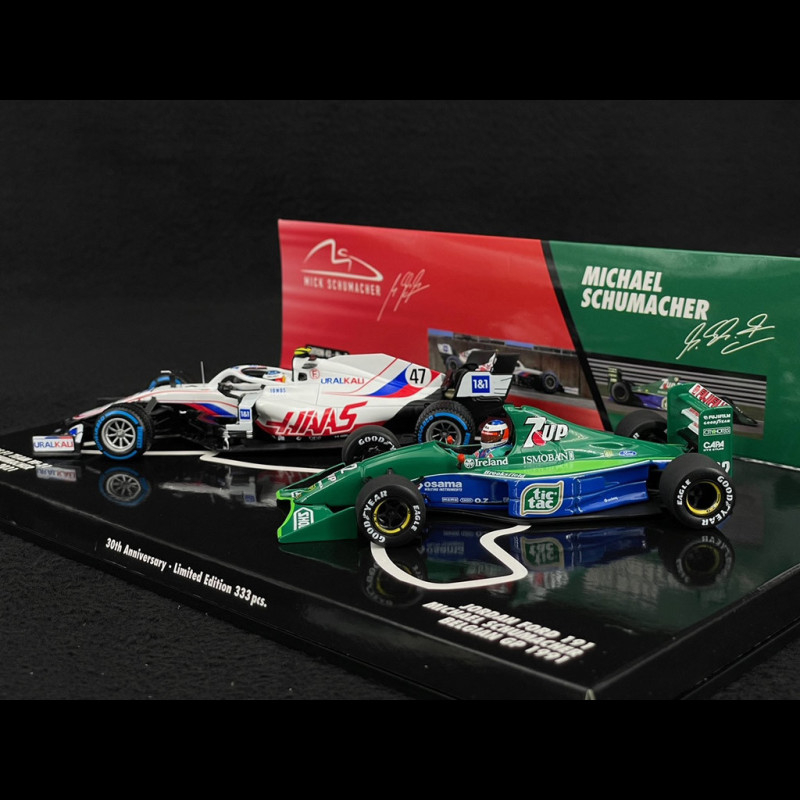 Schumacher 30 years F1 Michael & Mick Set 1991-2021 1/43 Minichamps ...