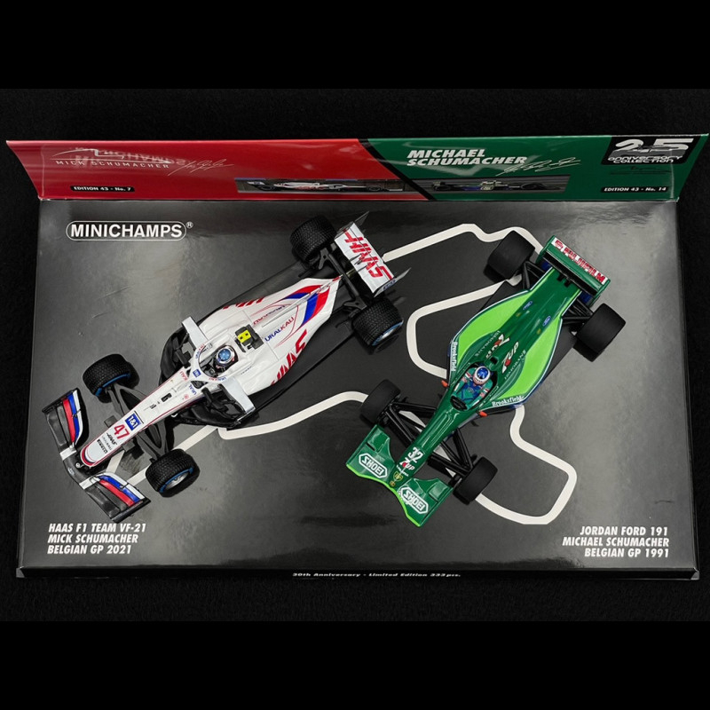 Coffret Schumacher 30 years F1 Michael & Mick 1991-2021 1/43 Minichamps ...