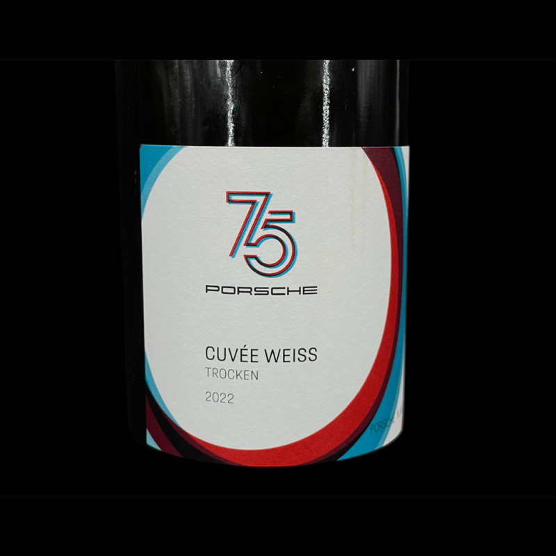 Bottle of wine Porsche 75 Jahre 2022 Cuvée Weiss White Porsche Museum ...