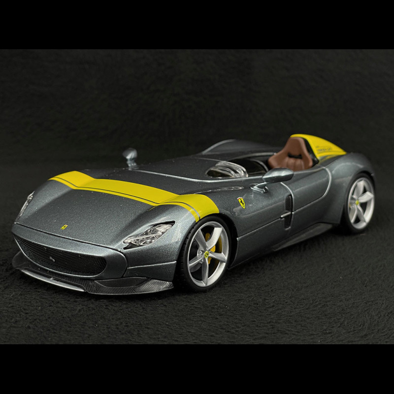Ferrari Monza SP1 2019 Grey / Yellow 1/24 Bburago 26027