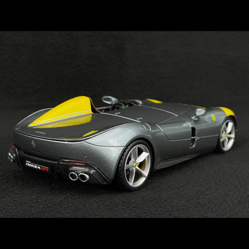 Ferrari Monza SP1 2019 Grey / Yellow 1/24 Bburago 26027