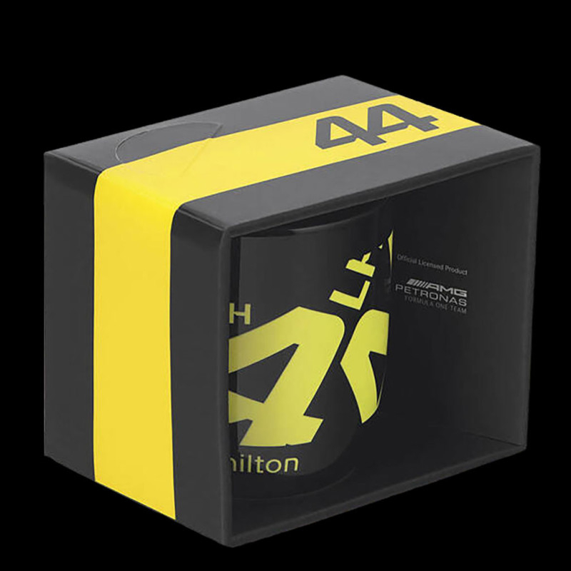 Tasse Mercedes AMG F1 n° 44 Lewis Hamilton Noir / Jaune 701227136-001